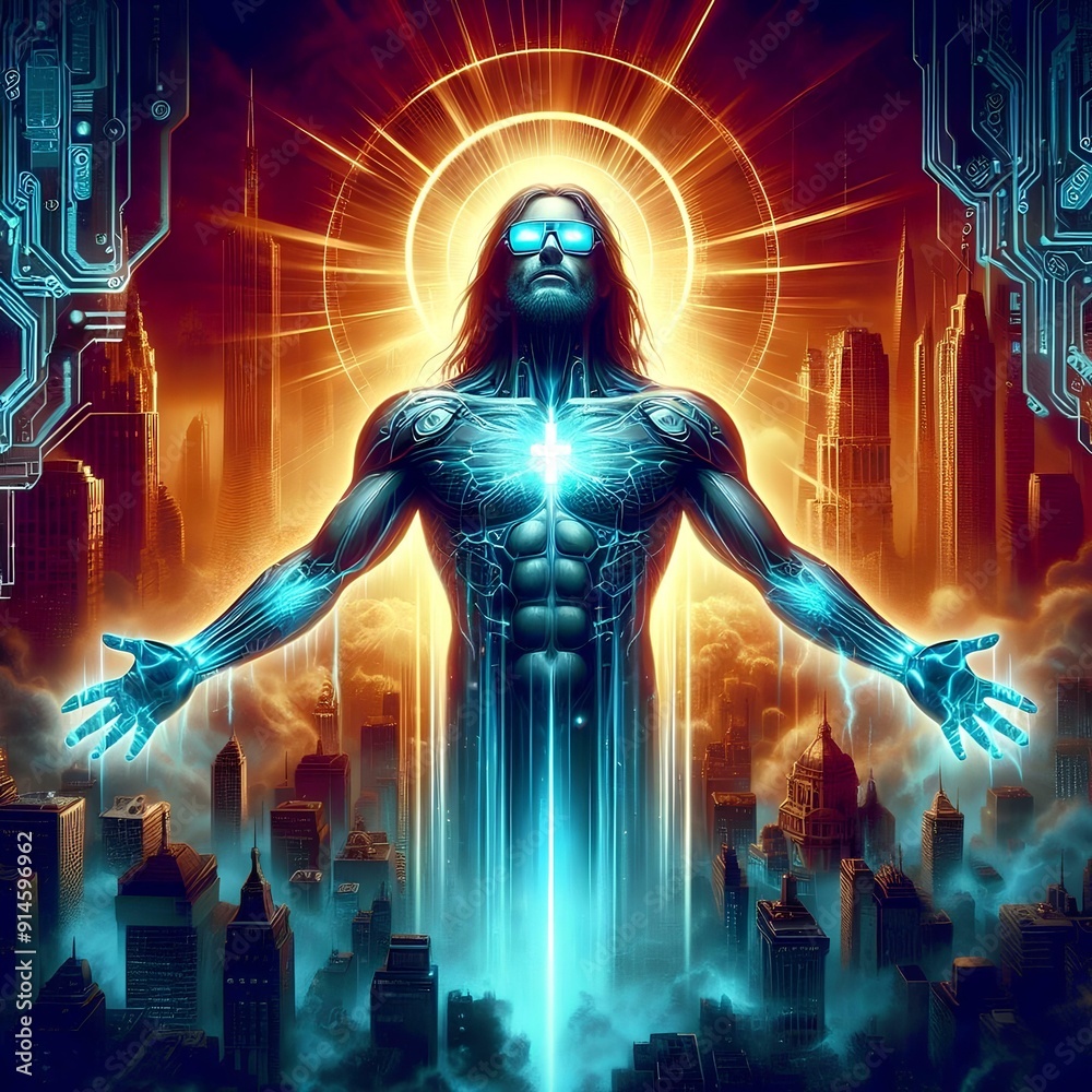 Jesus resurrecting after crucifixion 4 Stock Illustration | Adobe Stock