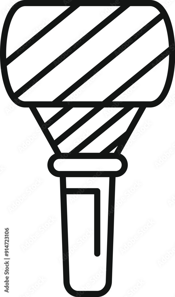 Line drawing of the olympic torch representing the olympic games and ...