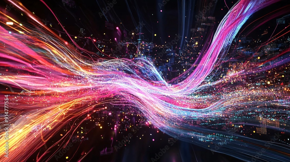 A visual representation of the growth of network traffic over time ...
