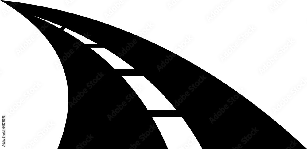 Vector black car road icons. Highway symbol. Road signs, Vector drawn ...