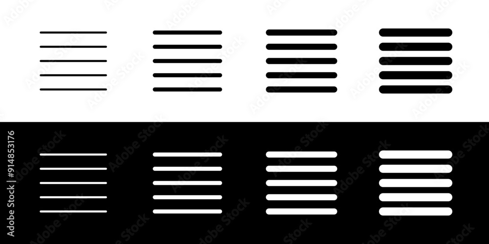 Editable paragraph justified alignments vector icon. Part of a big icon ...