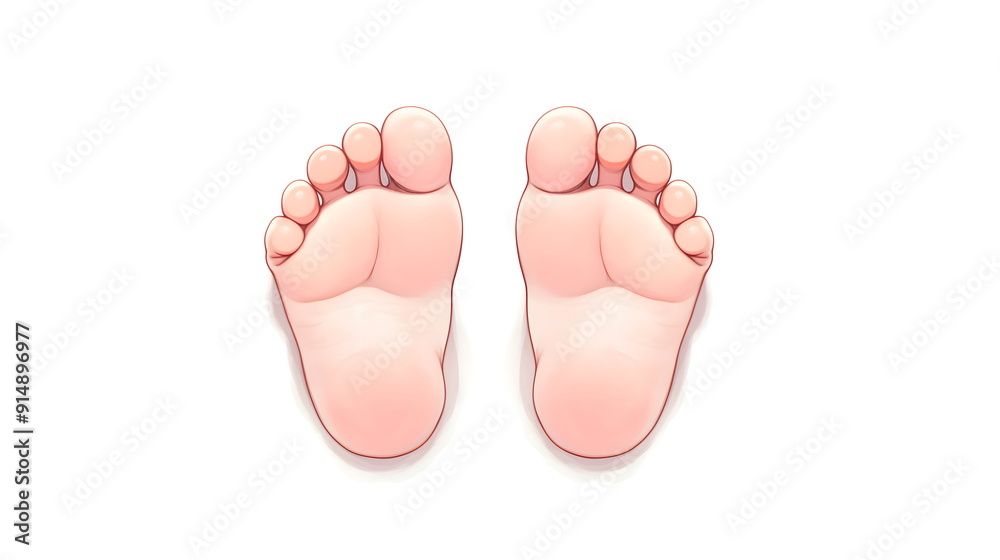 Human feet. Well-groomed feet with natural pedicure. Neat anatomically ...