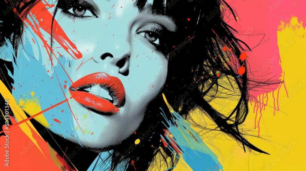 Create a cover for a pop music magazine. What celebrities, colors, and ...