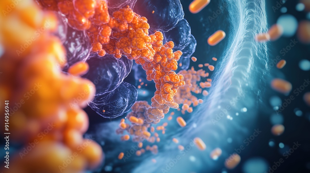 Visualize the absorption process of water-soluble vitamins (B complex ...
