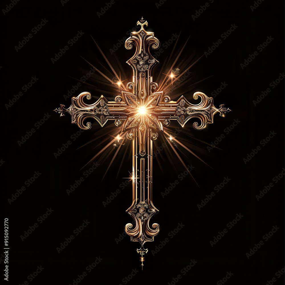 Christian Symbols. Cross, Religion, and Jesus Christ Concept in ...