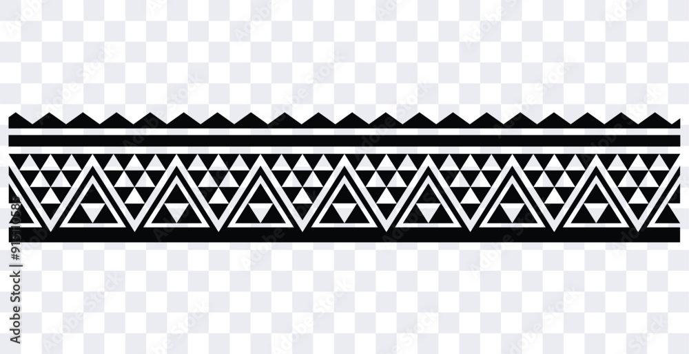 Polynesian tattoo design tribal border.Tribal design ethnic ornament ...