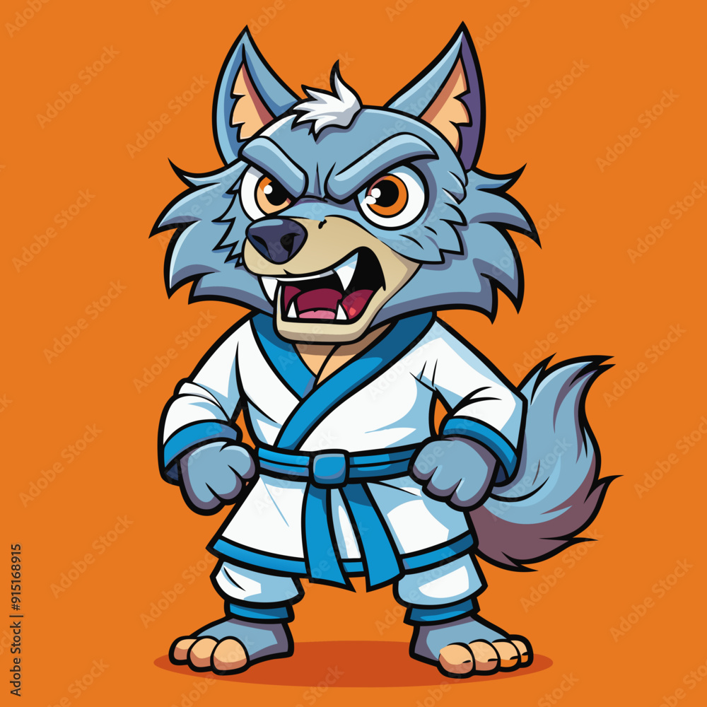 wolf fight karate logo combat sport judo sambo Stock Vector | Adobe Stock