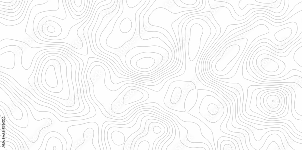 Vector black wave curve Topography grid map. white wave line geography ...