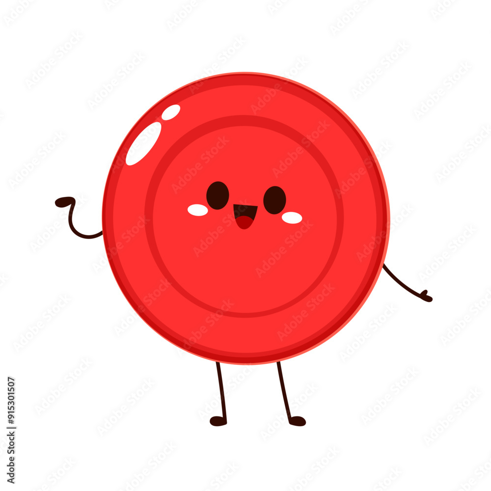 Red Blood Drop Cartoon Character. Vector Illustration Flat Design ...