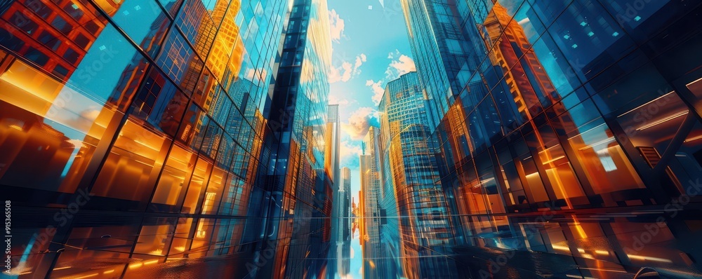 Foto de Stock Merge the elements of urban exploration and virtual ...