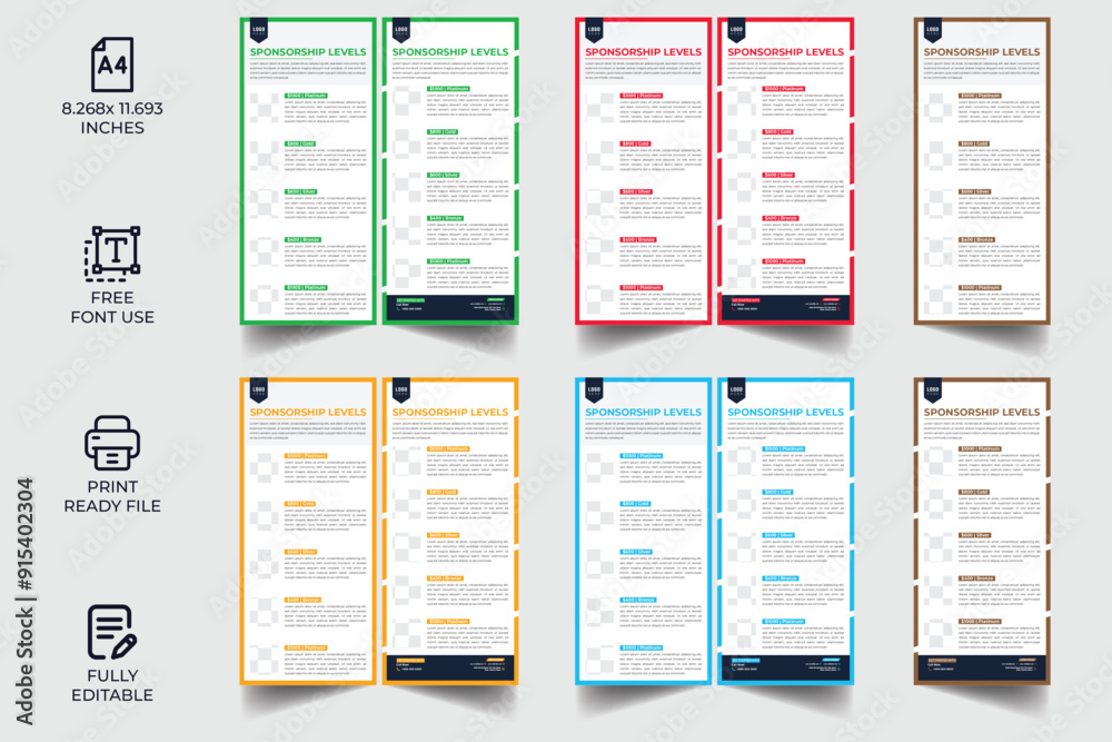 Image vectorielle Stock Rollup Technical Data Sheet layout template ...