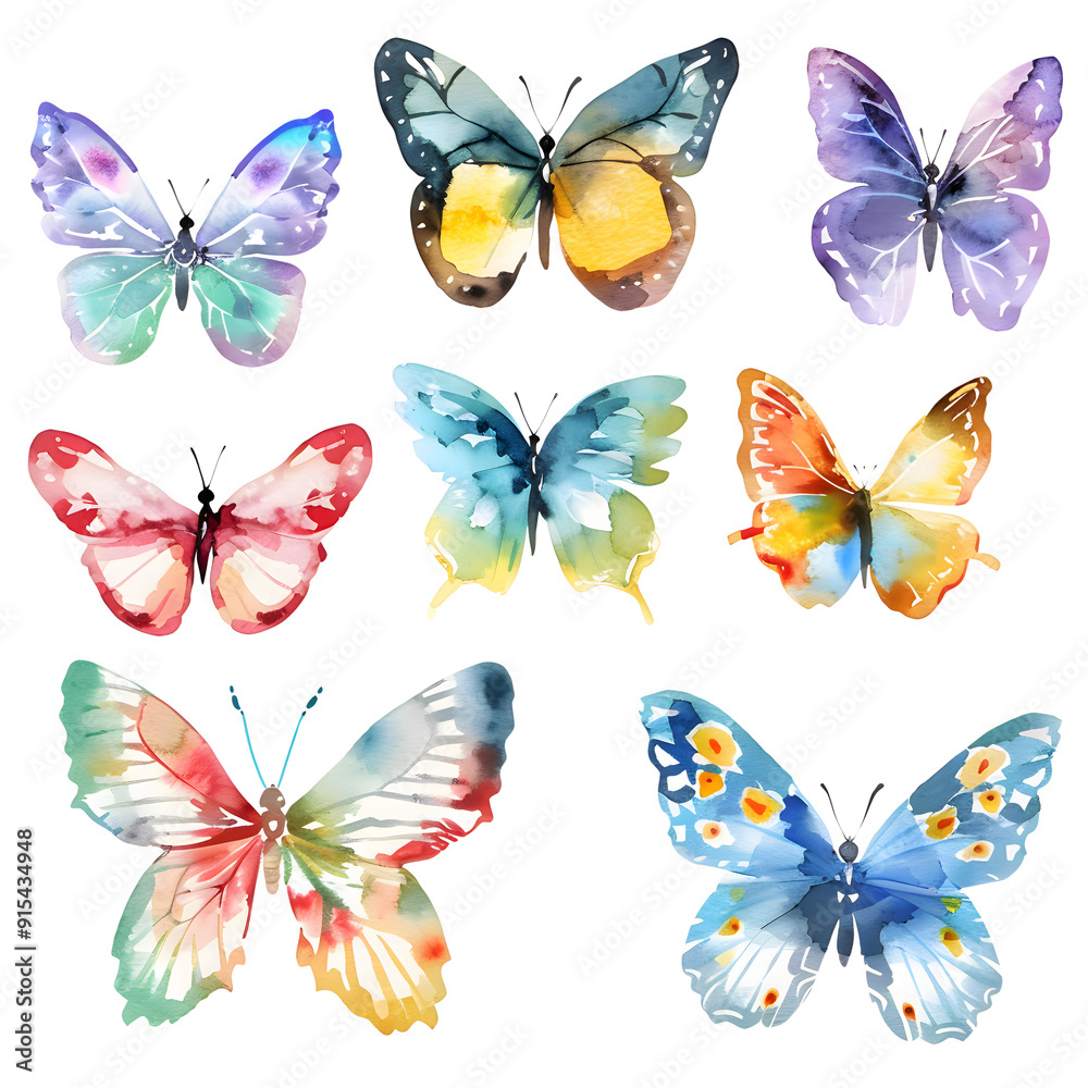 Watercolor Butterfly clipart, illustration, isolated transparent ...