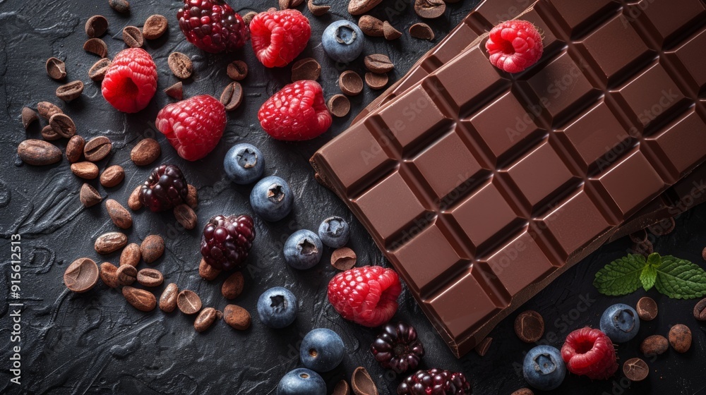 Chocolate Dessert Elements: Illustrate the components of a chocolate ...