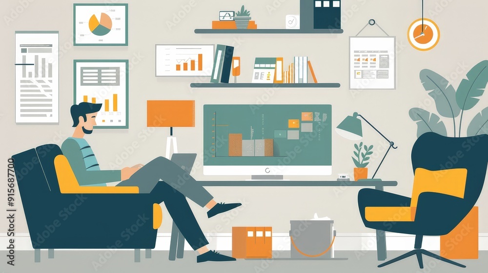 Create a visually appealing infographic about the benefits of remote ...