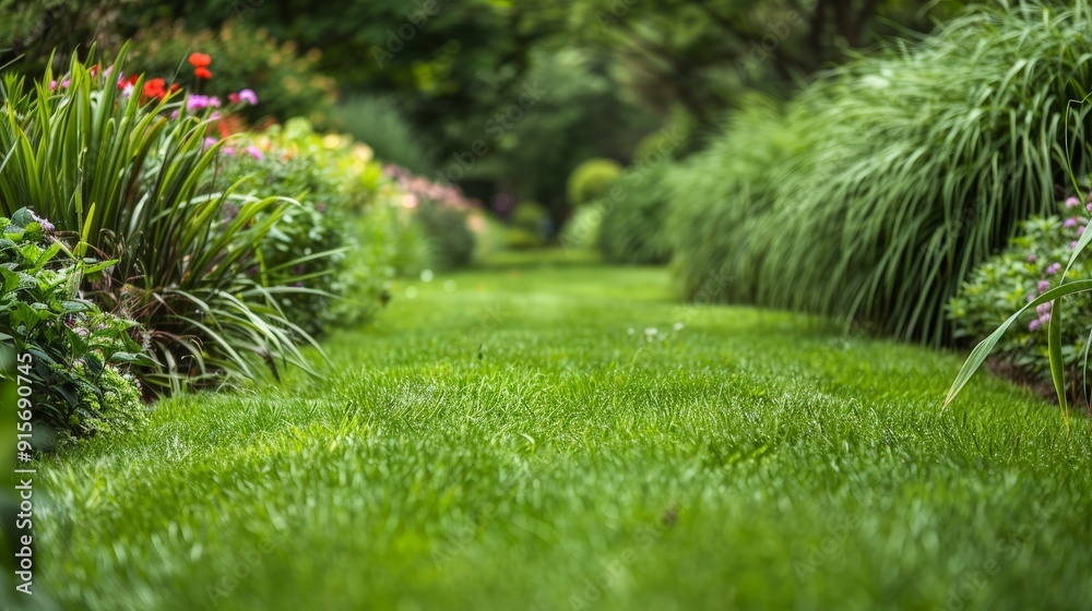Describe the different types of grass used in landscaping. What ...