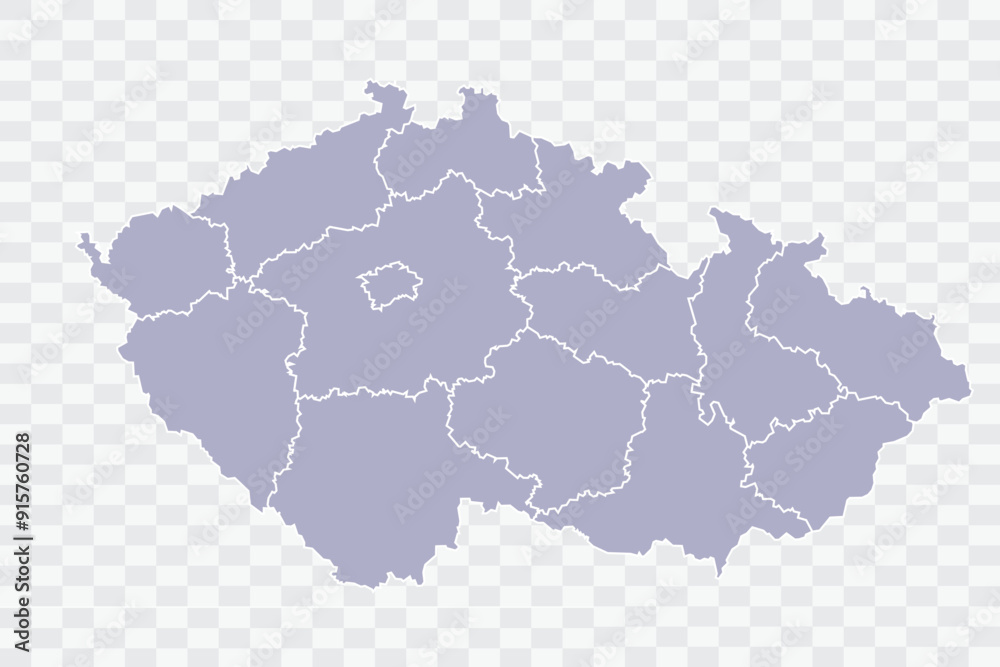 Czech Republic Map silver Color on White Background quality files Png ...