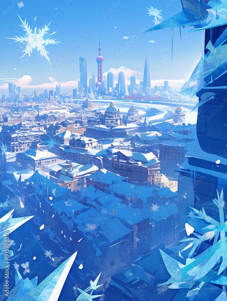 Enchanting Harbin Ice Sculpture Dreamscape: Anime-Style Winter Fantasy ...