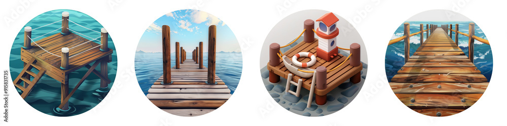 Wharf clipart collection, symbol, logos, icons isolated on transparent ...