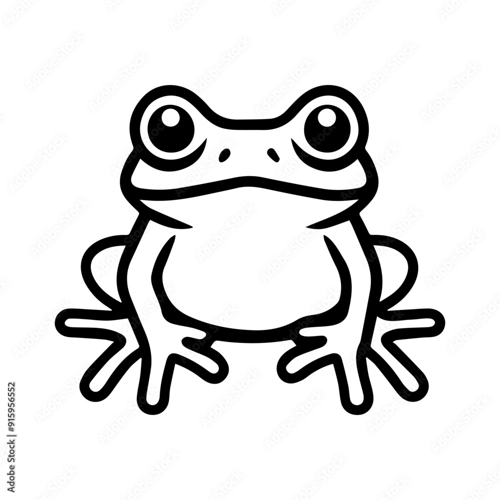 amphibian icon or modern line symbol. Vector line art and icon design ...