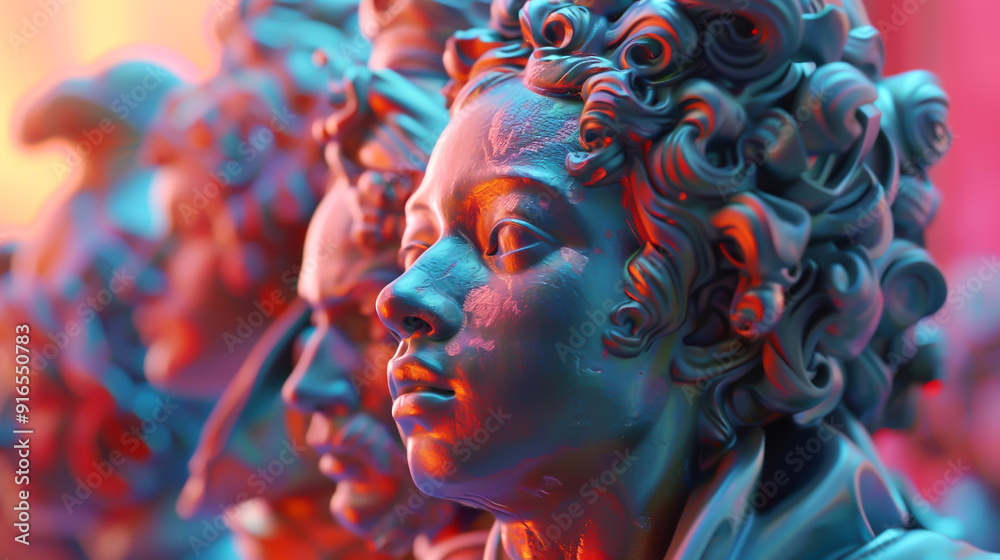 3D depiction of historical figures with magical and imaginative ...