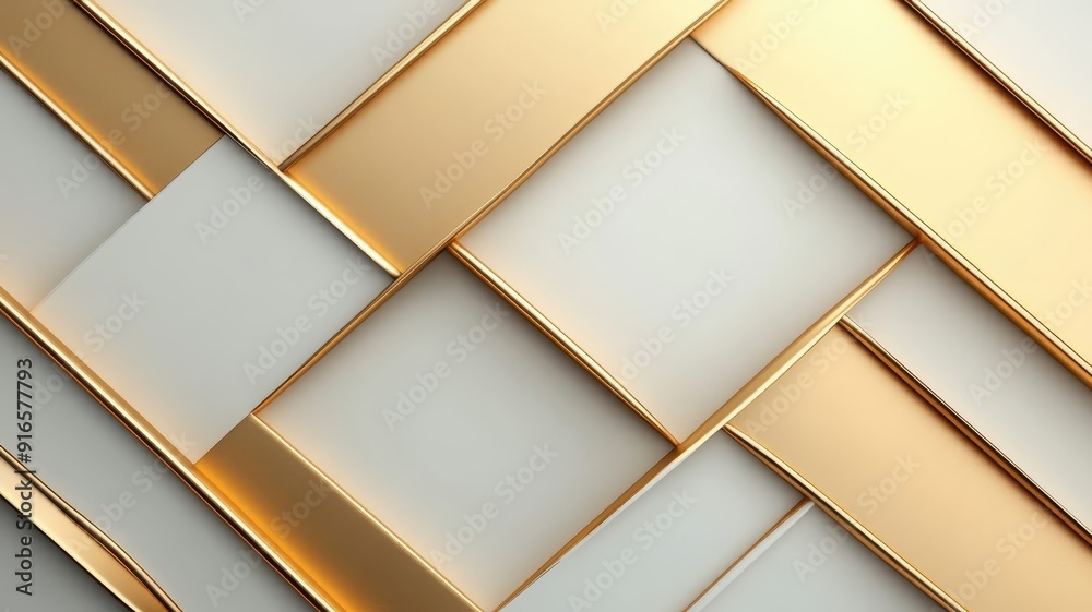 Stylized illustration of golden background with bold geometric patterns ...