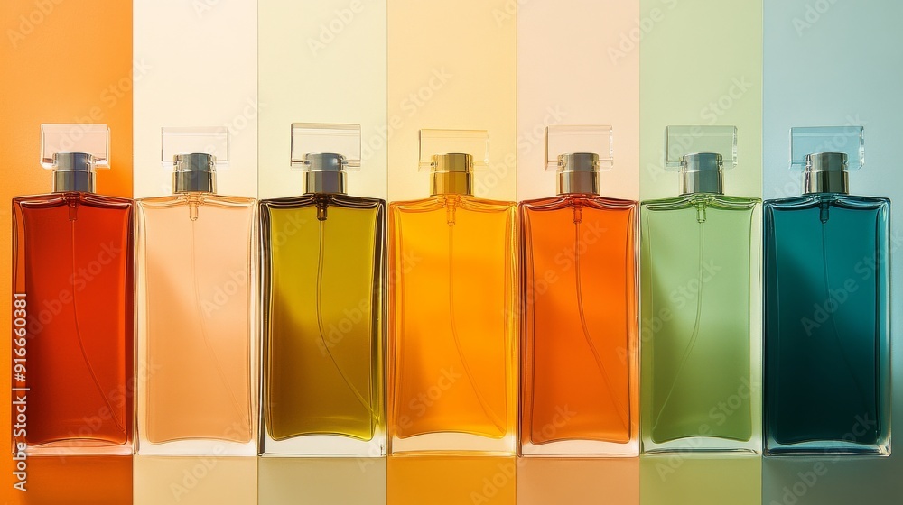 Please represent the fragrance notes as an abstract color gradient ...