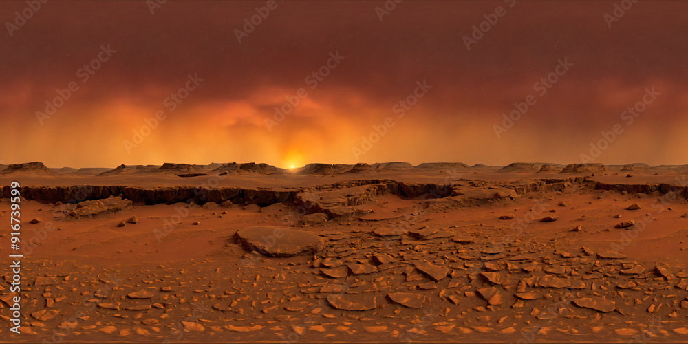 HDRI Mars Equirectangular Panorama 9 Stock Illustration | Adobe Stock