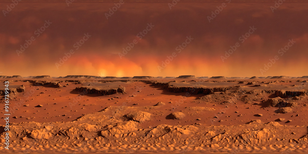 HDRI Mars Equirectangular Panorama 6 Stock Illustration | Adobe Stock