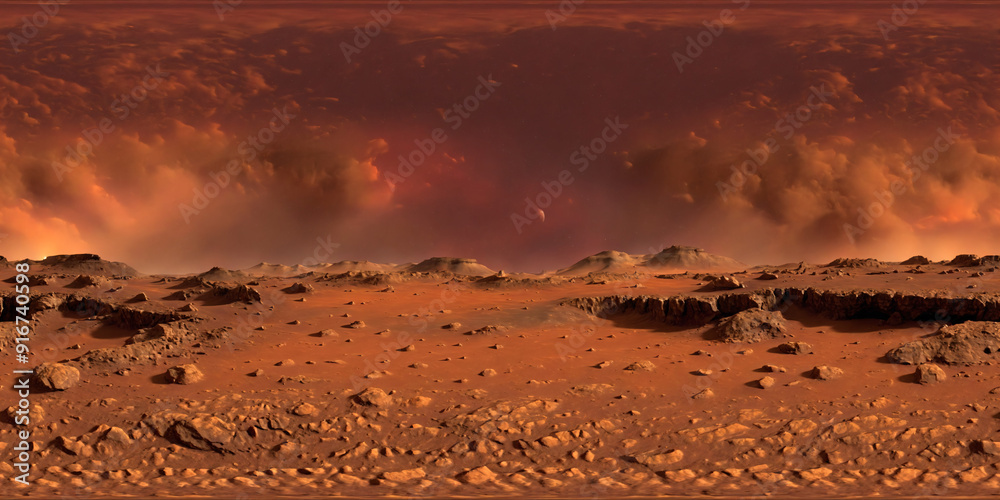 HDRI Mars Equirectangular Panorama 1 Stock Illustration | Adobe Stock