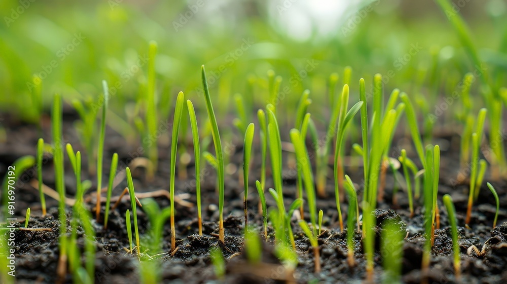 Describe the process of grass seed germination and growth. What are the ...