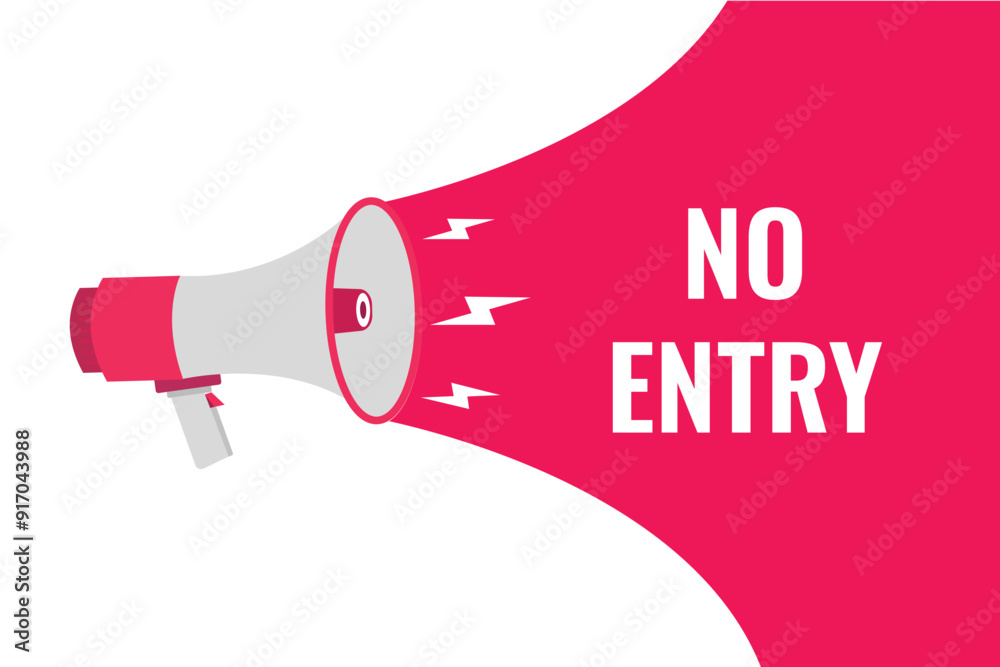 no entry button, banner, label, template for website. no entry text ...
