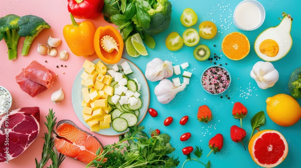 Imagine an infographic that compares different types of diets (e.g., vegan, keto, Mediterranean ...