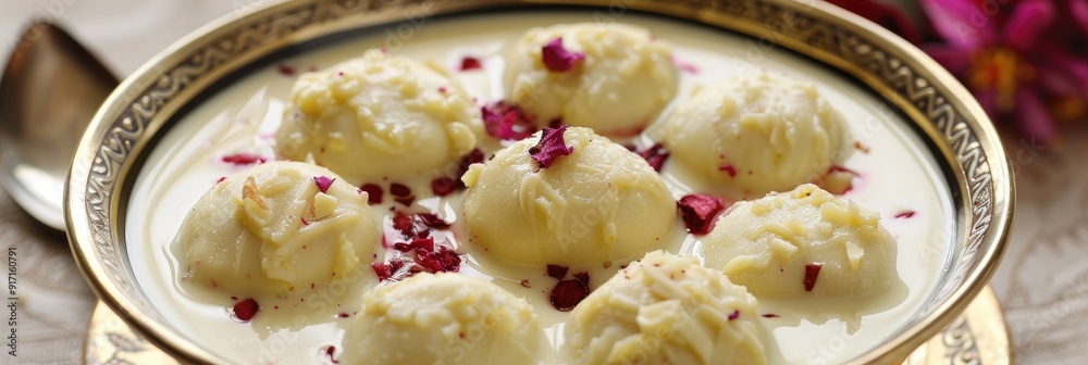 Delicious Ras Malai Traditional Indian and Pakistani Sweet Soft Cheese ...