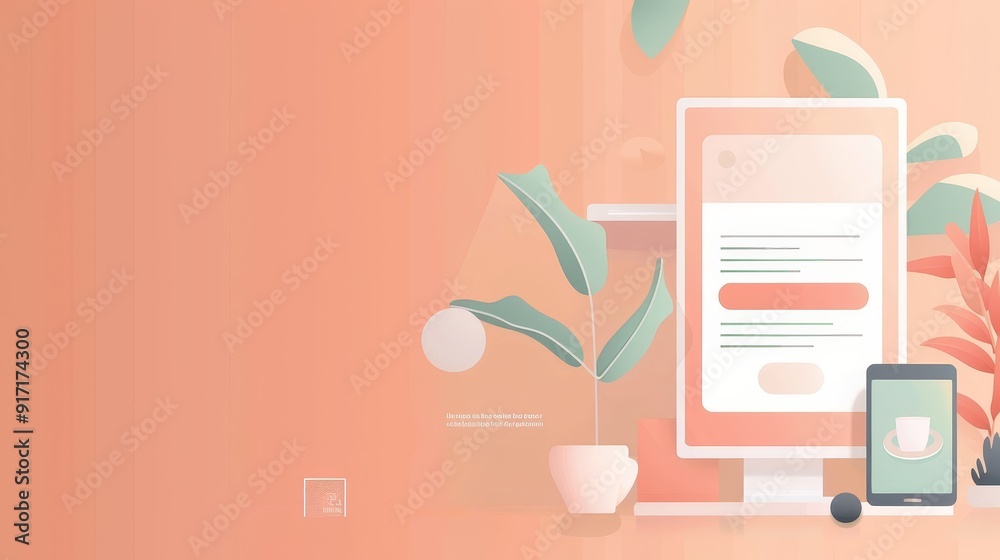 Business model as wallpaper with copy space, minimal background, flat ...