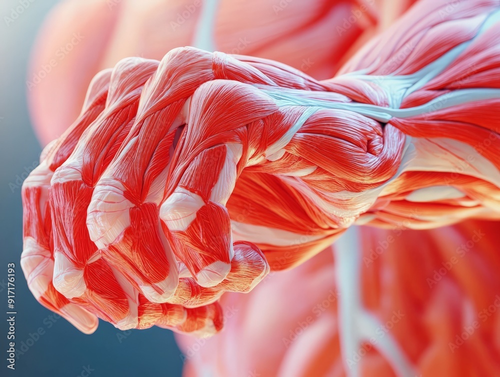 Detailed illustration of forearm muscles and tendons showcasing anatomy ...