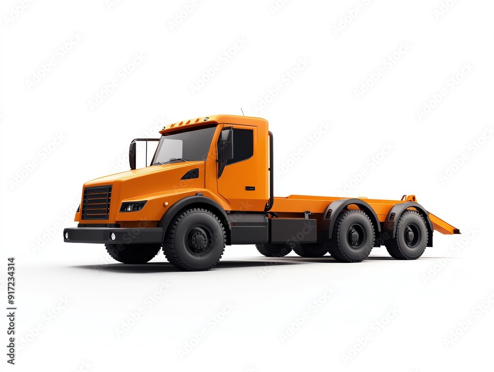 Fleet of electric tow trucks, roadside assistance theme, hyper ...