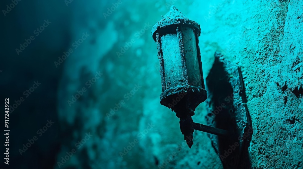 Vampire with fangs, ancient crypt with gothic architecture, eerie light ...