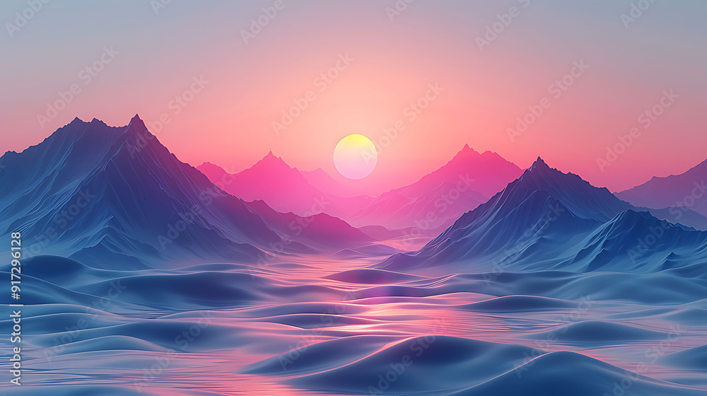 Infographic with a gradient background transitioning from dawn to dusk ...