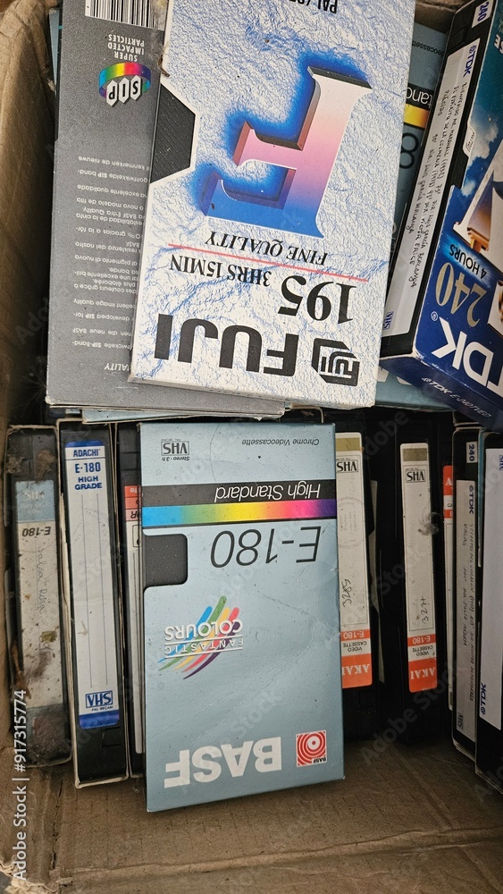 Collection of Vintage VHS Tapes in Storage Stock Photo | Adobe Stock