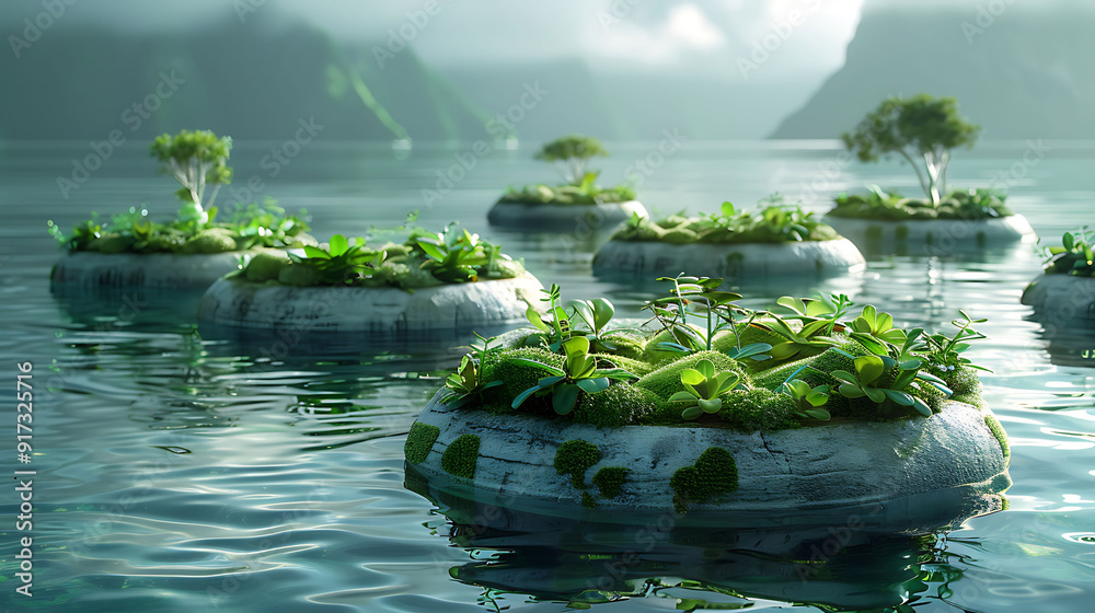 Hyperefficient bioengineered algae farm floating surface of acidic lake ...
