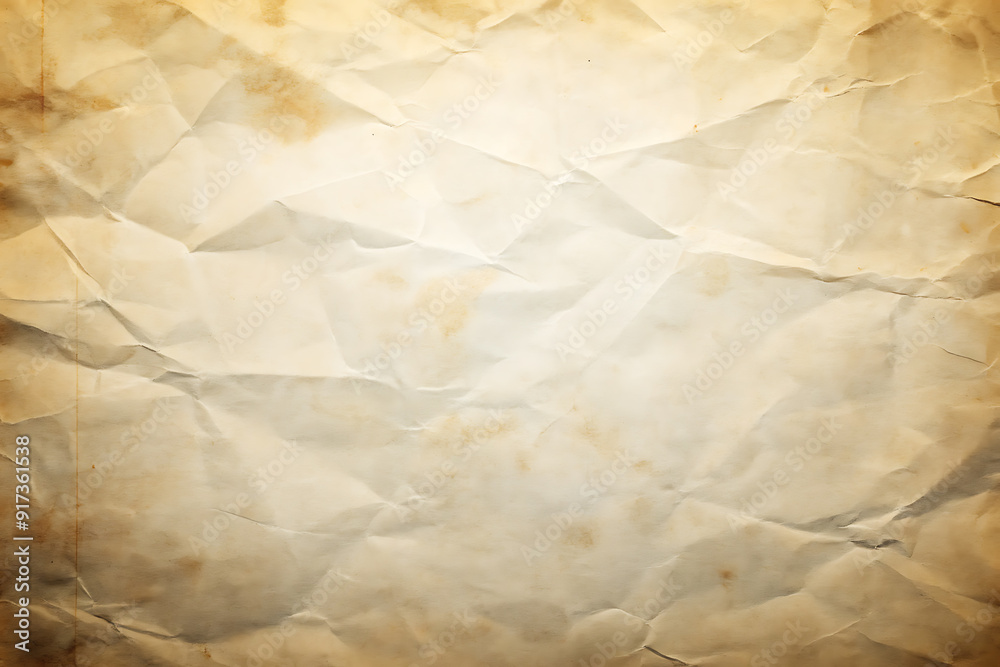 Design a vintage-style poster background featuring a white, wrinkled ...