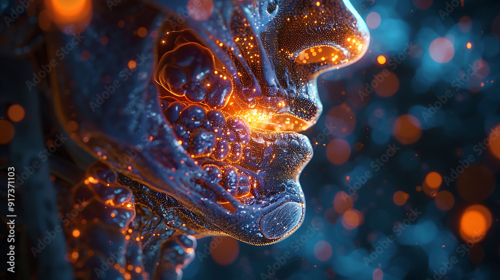 Schematic illustration of human endocrine system demonstrating ...