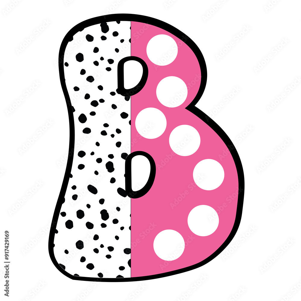 Dalmatians dots half doodle bright font alphabet polka dot dotted svg ...