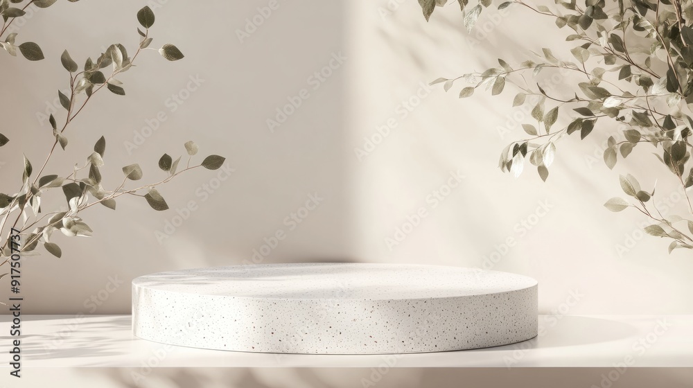 3d abstract white platform showcase for product and cosmetic ...