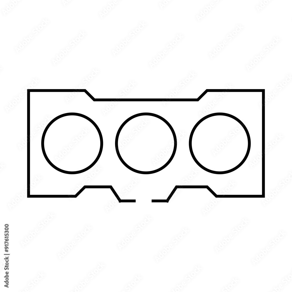 replacing the cylinder head gasket line icon vector. replacing the ...