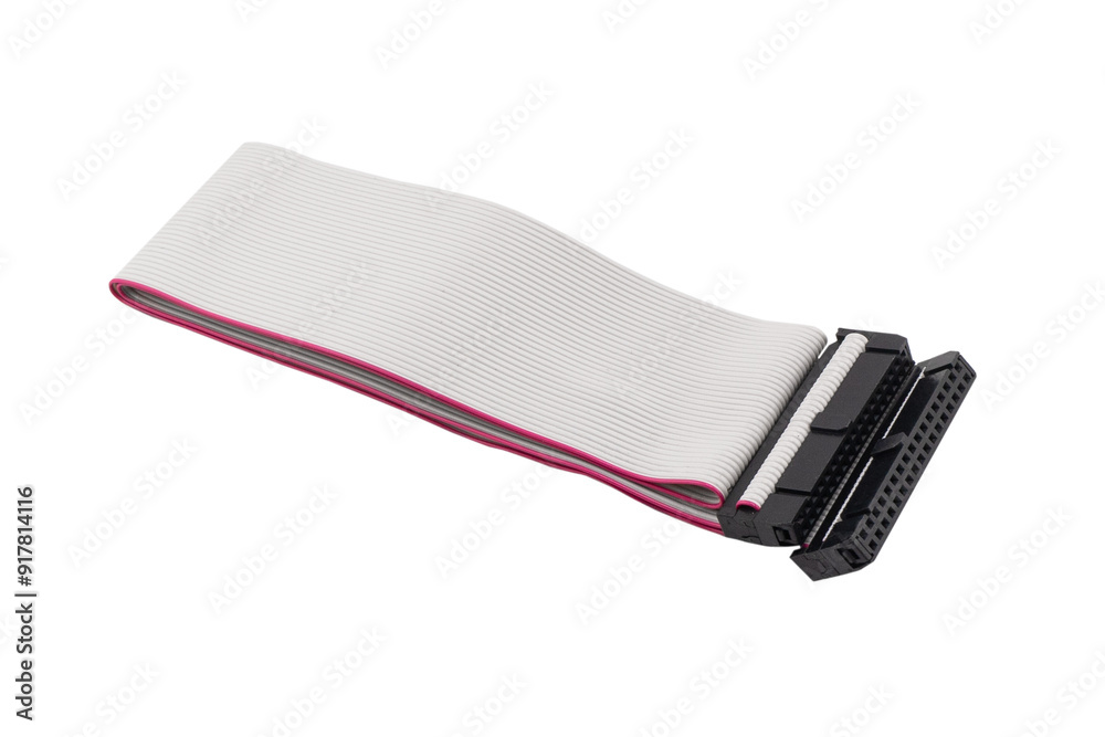 Hard disk drive IDE connector isolated on white background. Connectors ...