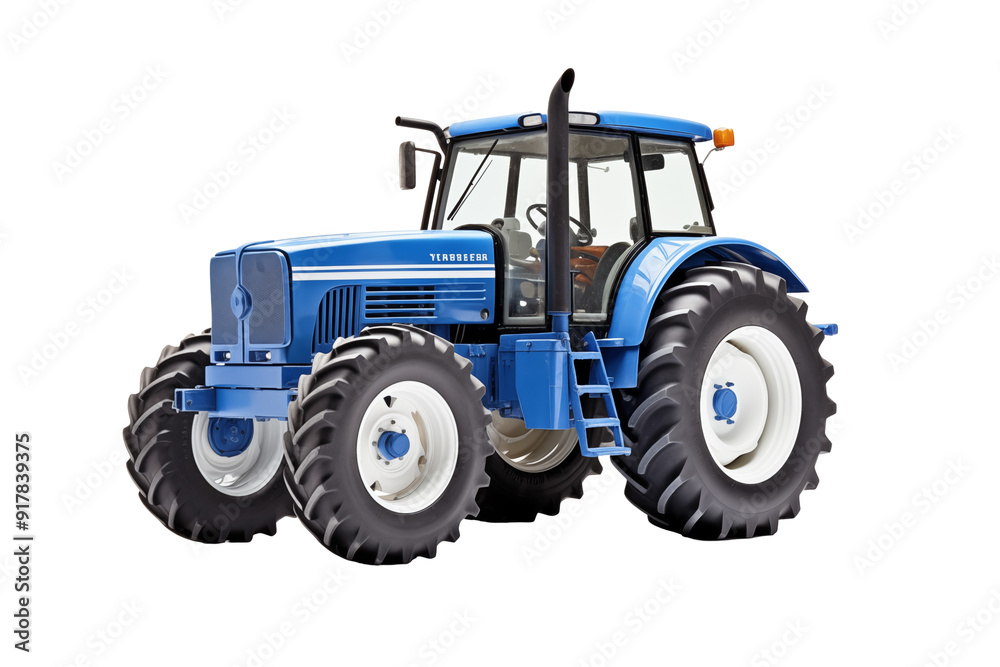 Agricultural blue tractor on transparent background. Topics related to ...