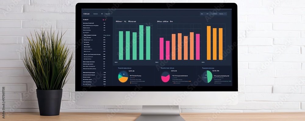 KPI business analytics dashboard tracking performance metrics, interactive visuals, real-time ...