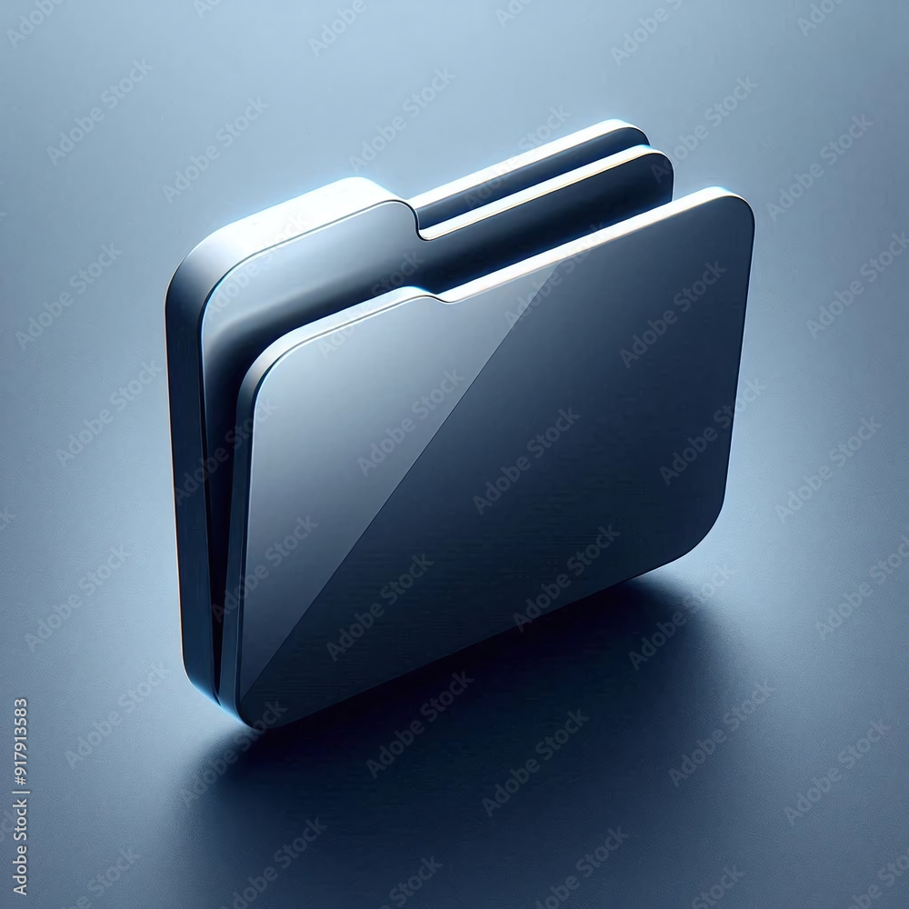 Glossy Folder Icon for Digital File Management and Organization Stock ...