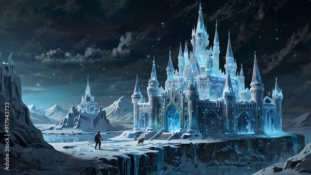 Mythical Ice Kingdom with Crystal Palaces and Frozen Landscapes – A ...